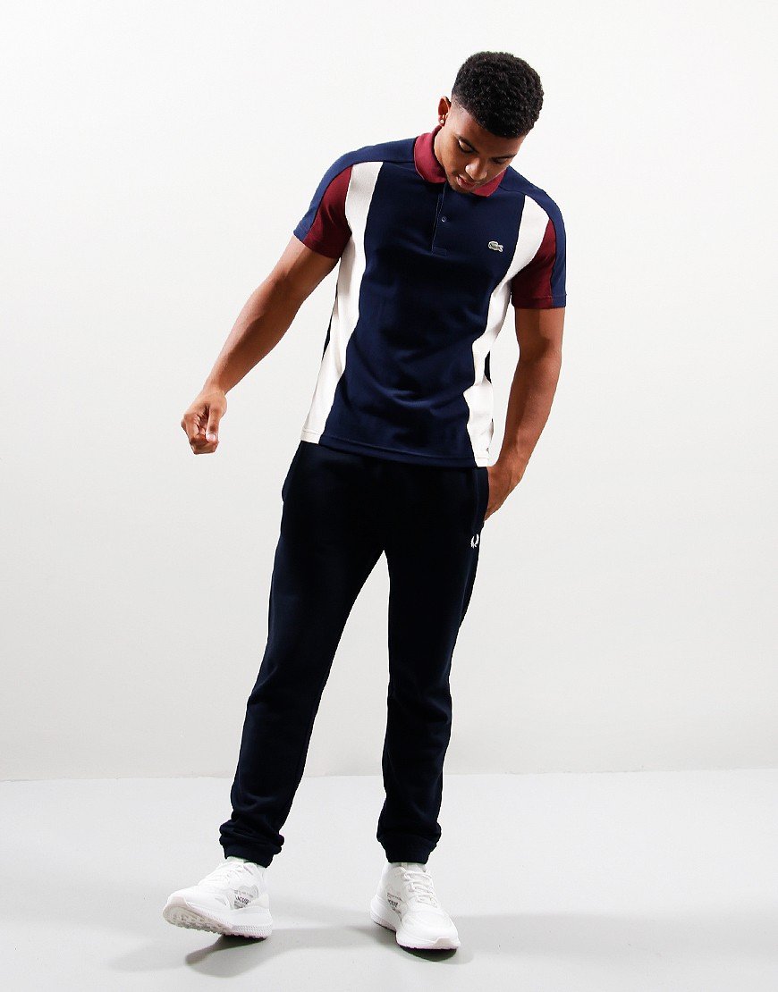 Lacoste Colour Block Pique Polo Shirt Navy Blue/Zin-Lapland - Terraces ...