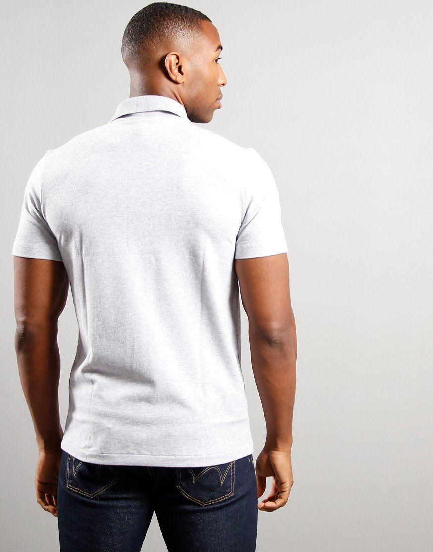 Lacoste Cotton Blend Polo Shirt Silver Chine - Terraces Menswear