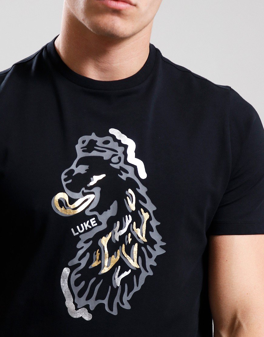 Luke 1977 Marseille Lux T-shirt Black - Terraces Menswear