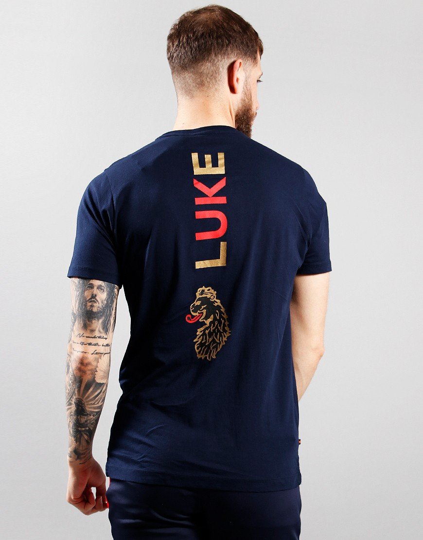 Luke 1977 Back The Winner T-Shirt Dark Navy - Terraces Menswear