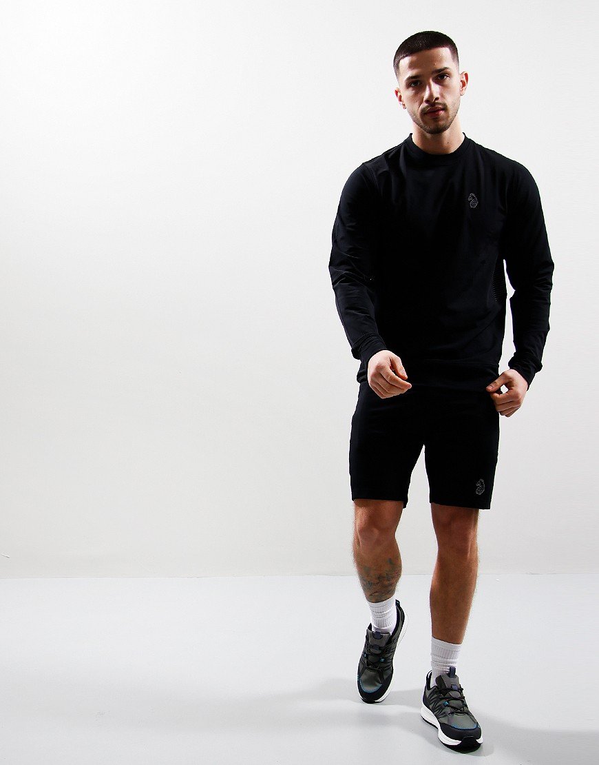 Luke 1977 Bulked Crew Sweat Jet Black - Terraces Menswear