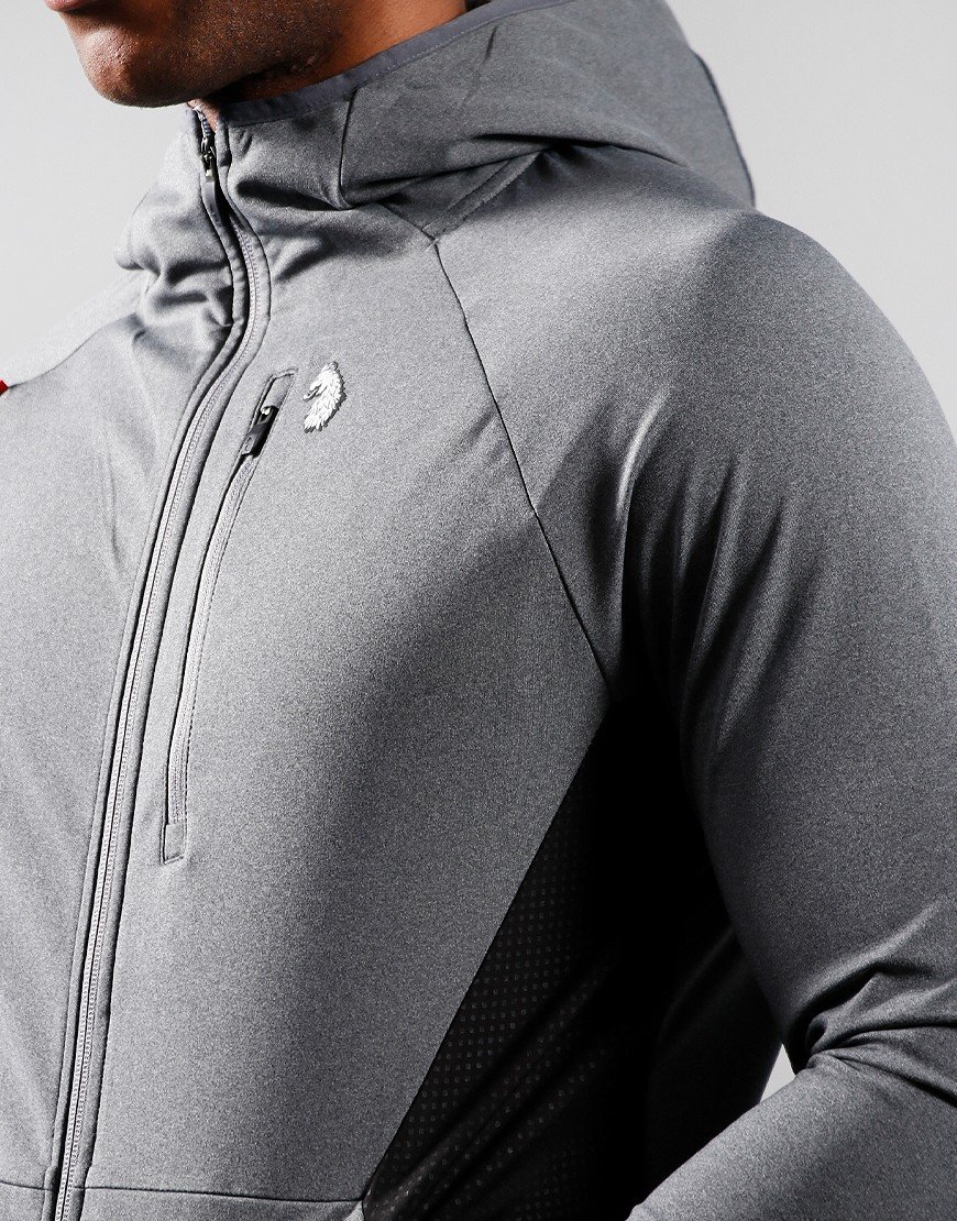 Luke 1977 Isaac Track Top Mid Marl Grey - Terraces Menswear