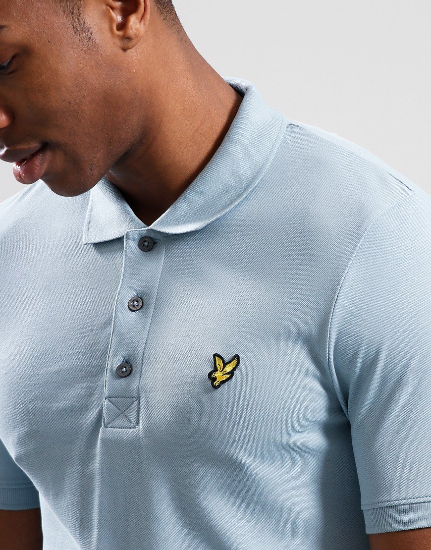 Lyle & Scott Plain Polo Shirt Slate - Terraces Menswear