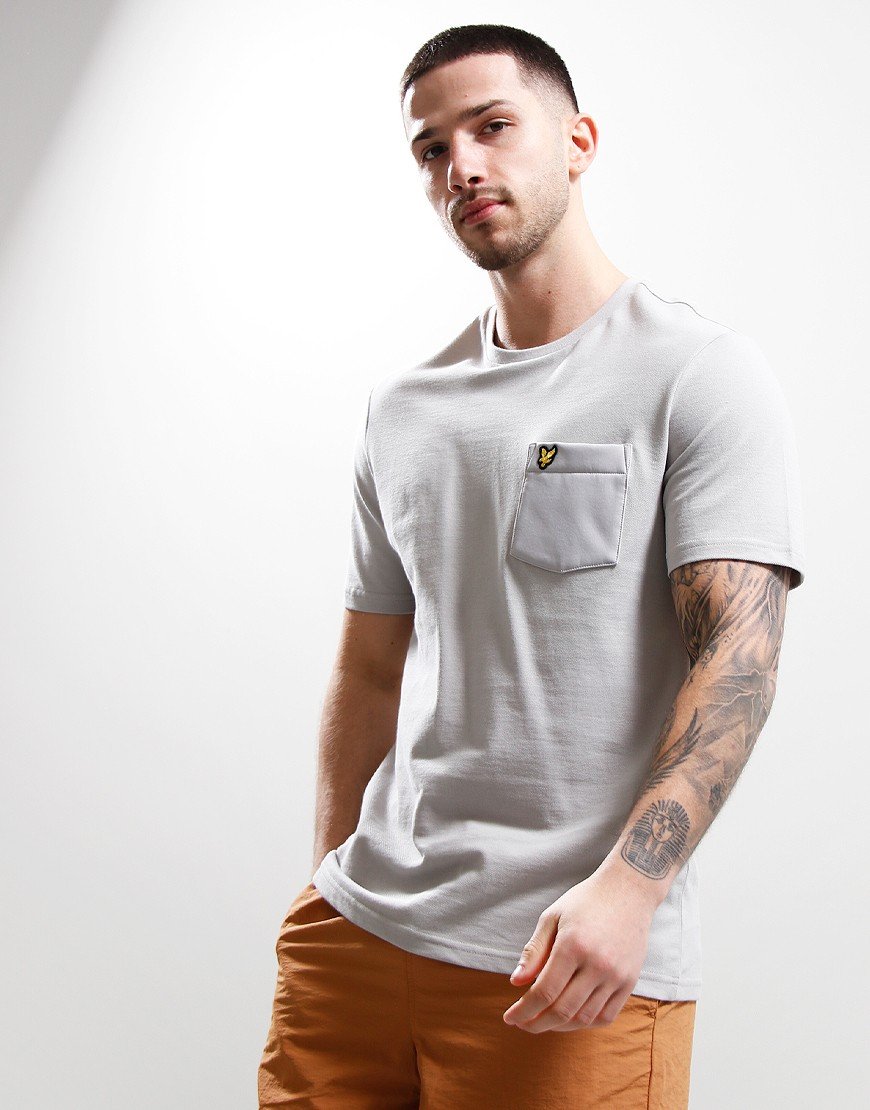 Lyle & Scott Softshell Pocket T-shirt Cold Grey - Terraces Menswear