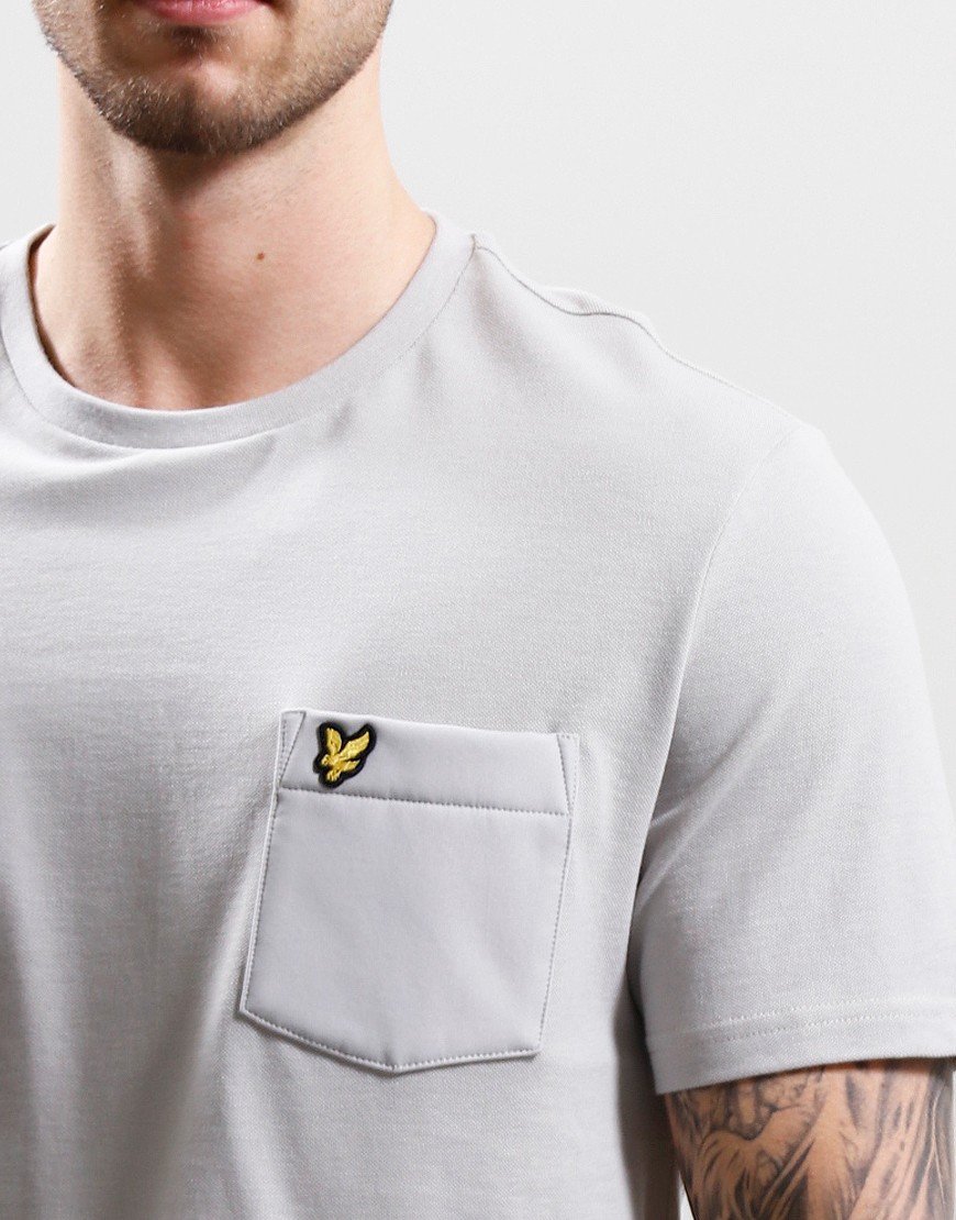 Lyle & Scott Softshell Pocket T-shirt Cold Grey - Terraces Menswear