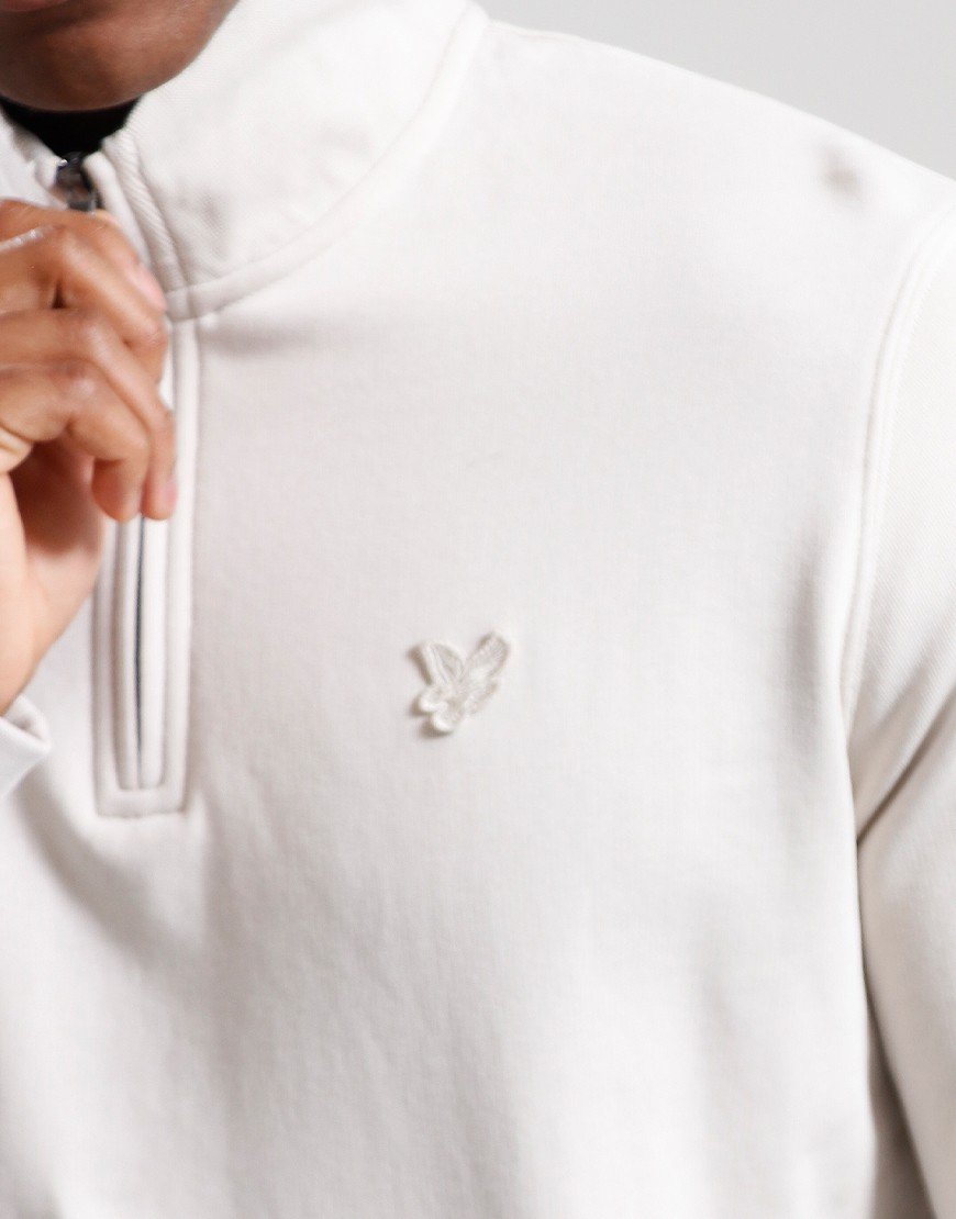 Lyle & Scott Tonal Eagle 1/4 Zip Cove - Terraces Menswear
