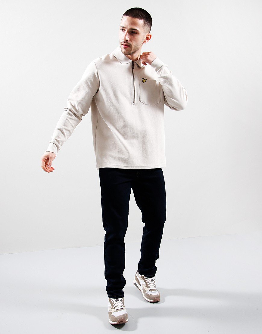 Lyle & Scott Crest 1/4 Zip Sweat Cove - Terraces Menswear