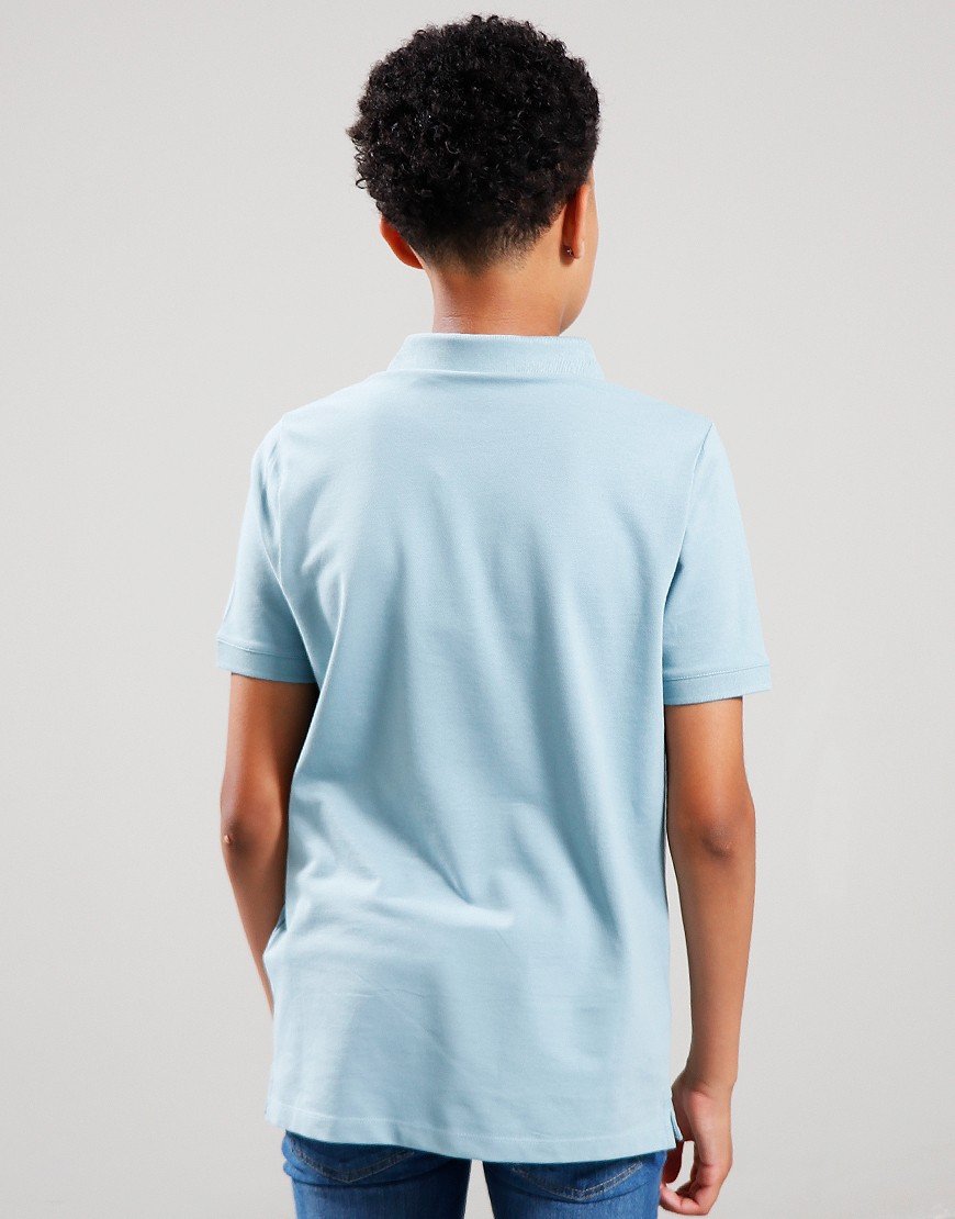 Lyle & Scott Junior Plain Polo Shirt Blue Smoke - Terraces Menswear