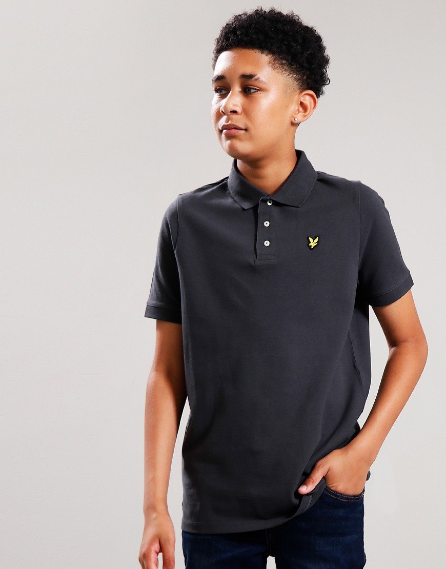 Lyle & Scott Junior Plain Polo Shirt Gunmetal - Terraces Menswear