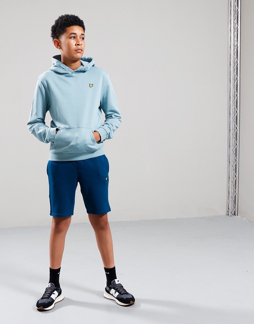 Lyle & Scott Junior Pullover Hoodie Blue Smoke - Terraces Menswear