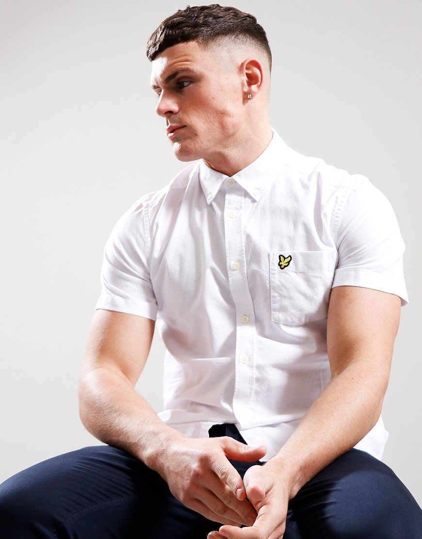 Lyle & Scott Oxford Shirt White - Terraces Menswear