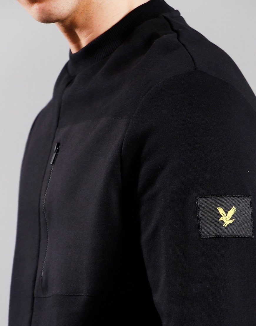 Lyle & Scott Pocket Sweat Jet Black - Terraces Menswear