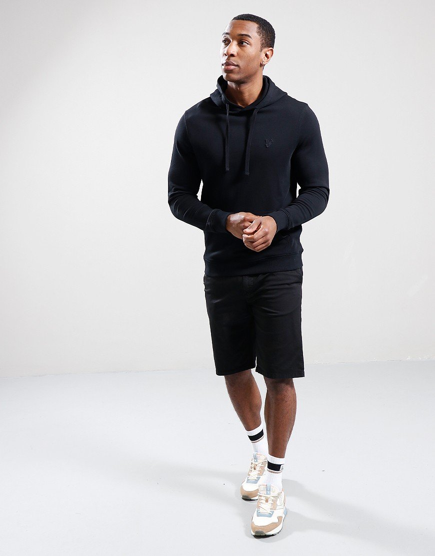 Lyle & Scott Tonal Eagle Hoodie Black - Terraces Menswear