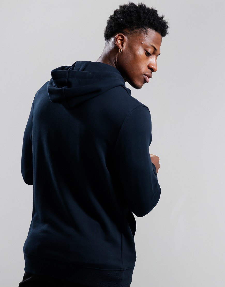 Lyle & Scott Tonal Zip Hoodie Navy - Terraces Menswear