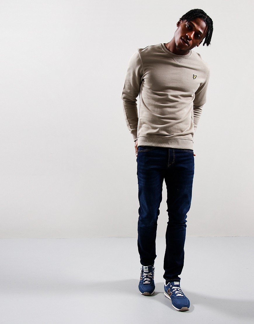 Lyle & Scott Crew Sweat Khaki Smoke - Terraces Menswear