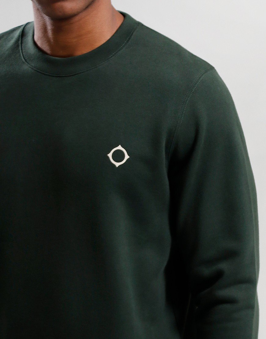 MA.Strum Back Logo Crew Sweat Oil Slick - Terraces Menswear
