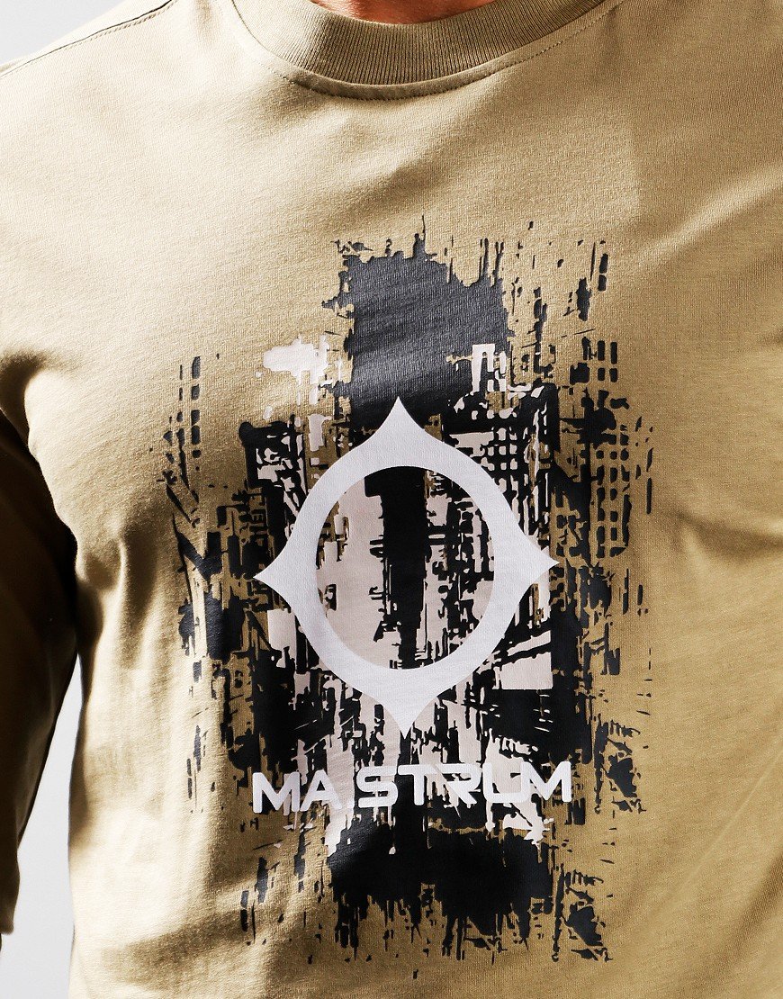 MA.Strum CC Logo Print Long Sleeve T-Shirt Aloe - Terraces Menswear