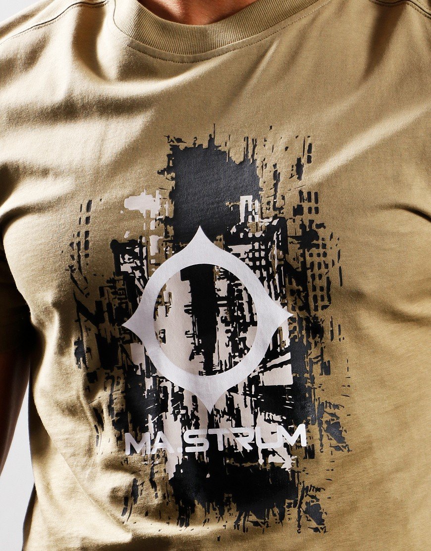 MA.Strum CC Logo Print T-Shirt Aloe - Terraces Menswear