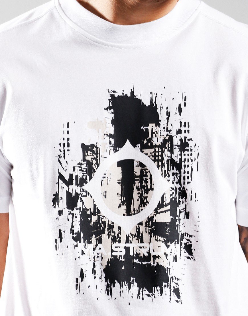 MA.Strum CC Logo Print T-Shirt Optic White - Terraces Menswear