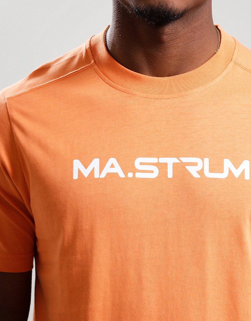 MA.Strum Chest Print T-shirt Coral - Terraces Menswear