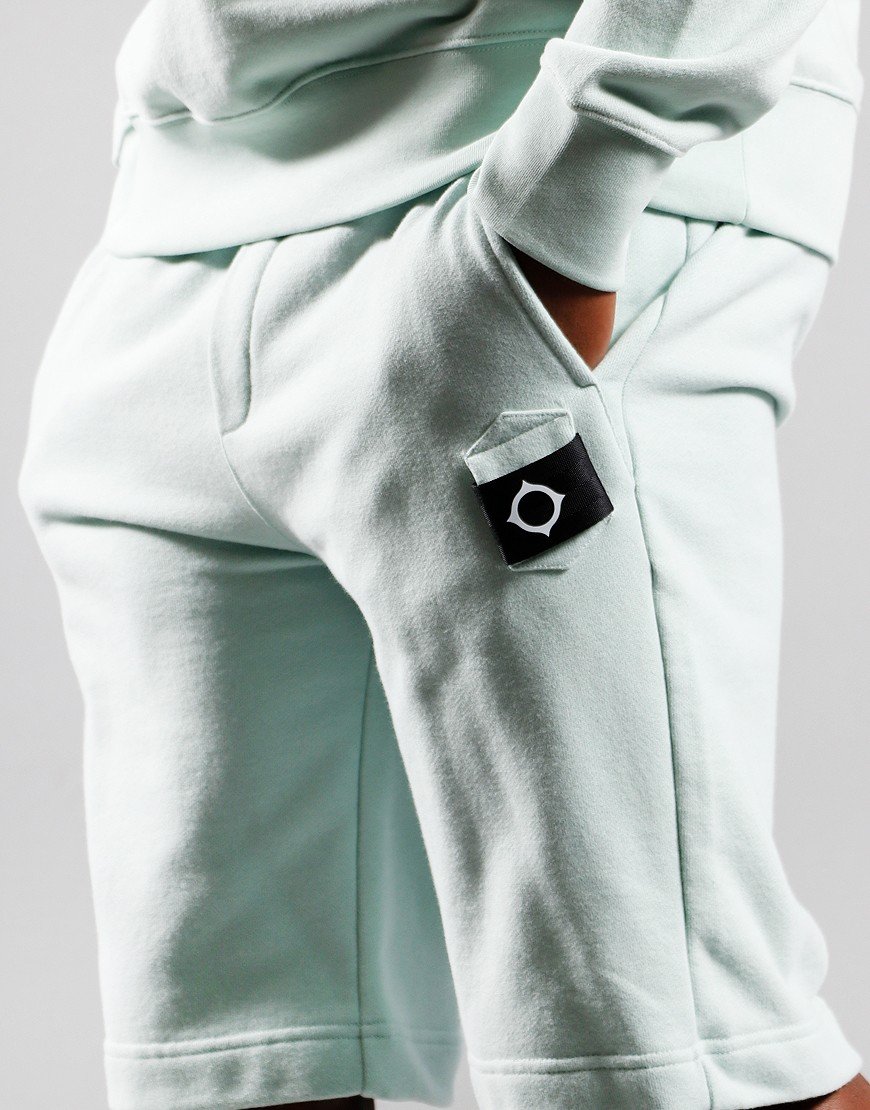 MA.Strum Core Sweat Shorts Mist Green - Terraces Menswear