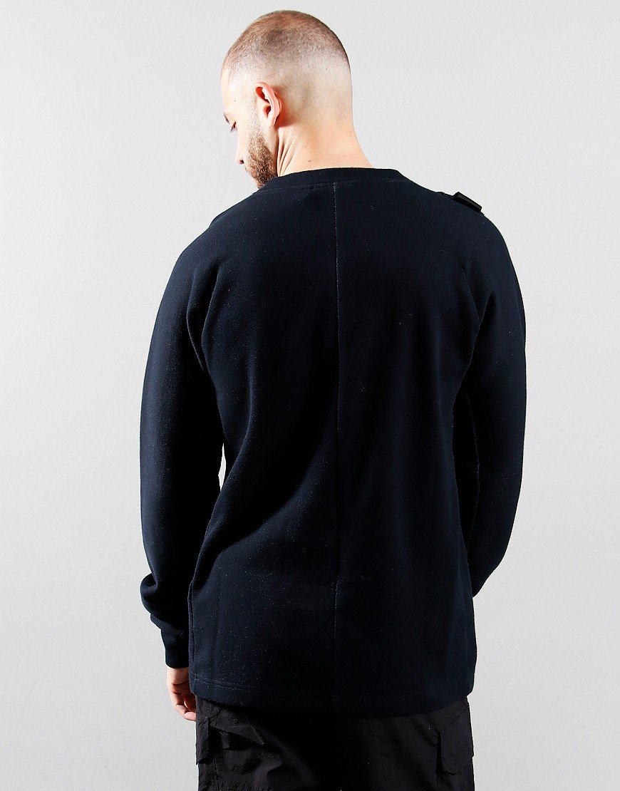 MA.Strum DFP Panel Sleeve Crew Sweat Dark Navy - Terraces Menswear