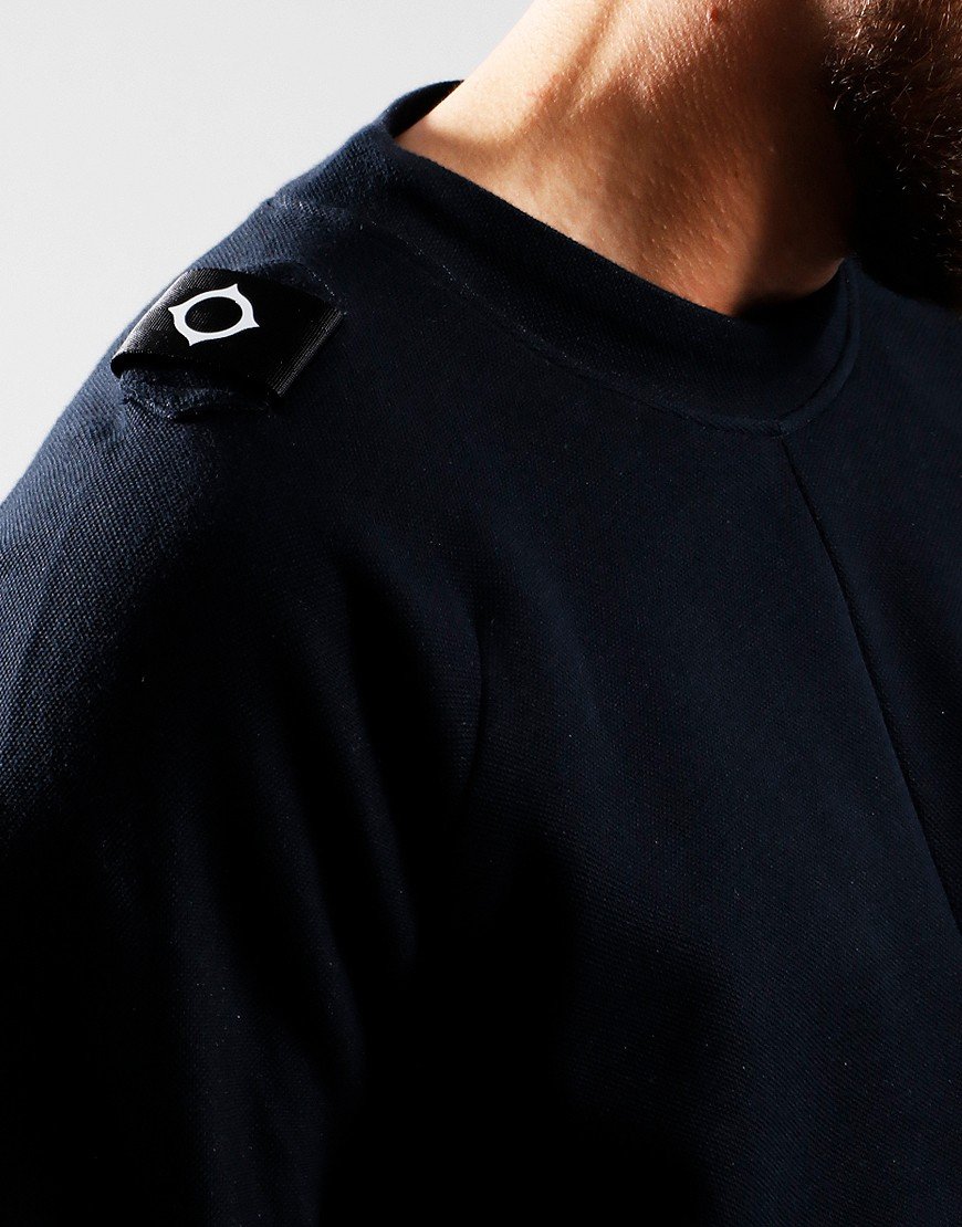 MA.Strum DFP Panel Sleeve Crew Sweat Dark Navy - Terraces Menswear