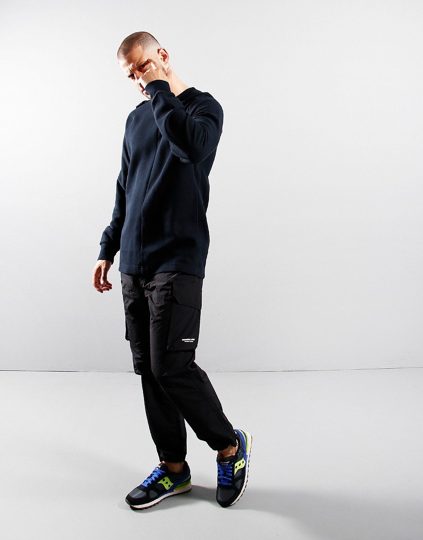 MA.Strum DFP Panel Sleeve Crew Sweat Dark Navy - Terraces Menswear