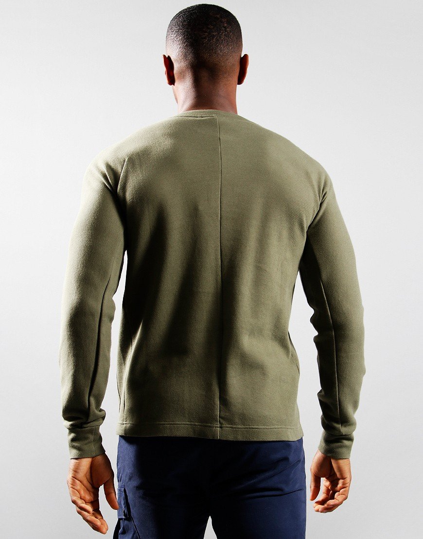 MA.Strum DFP Panel Sleeve Crew Sweat Aloe - Terraces Menswear