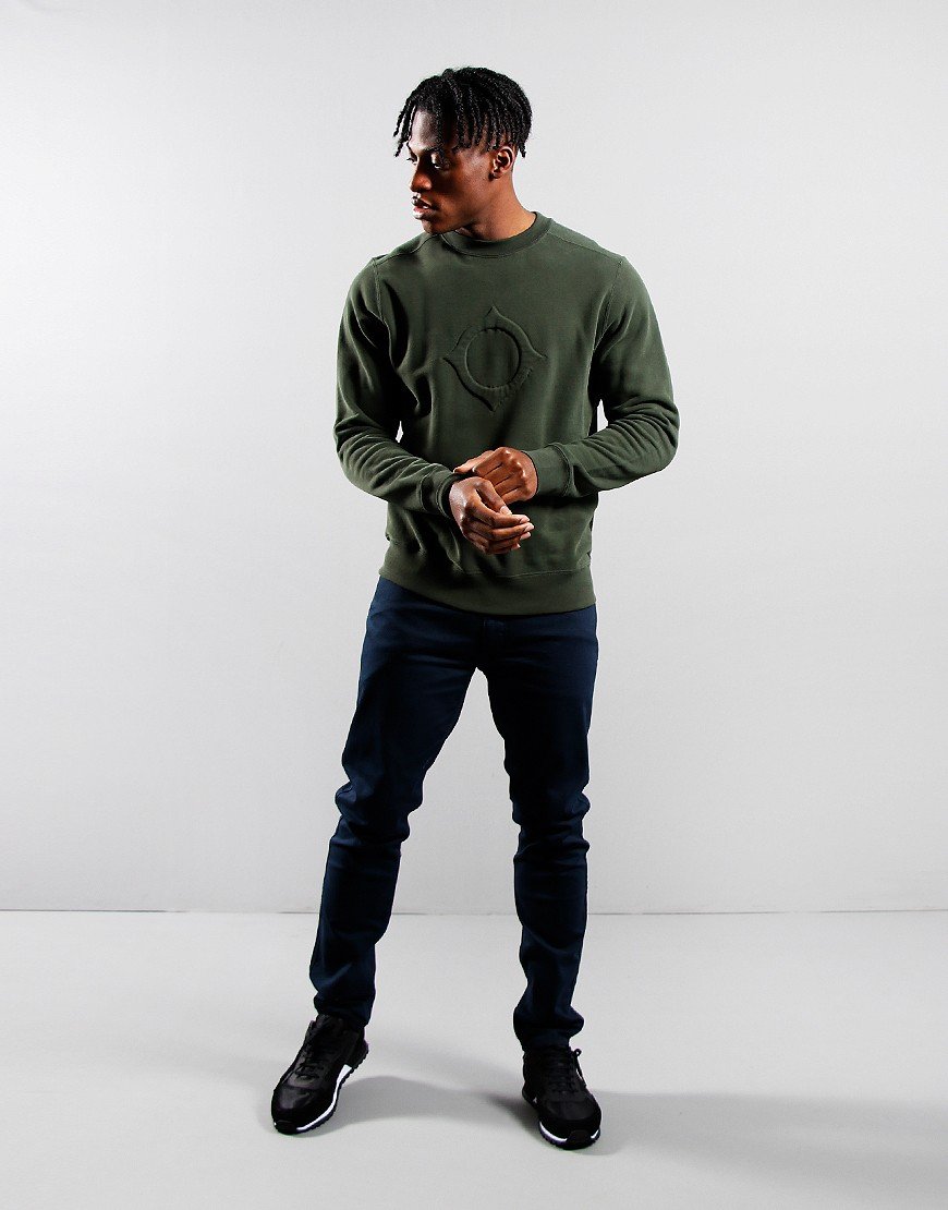 MA.Strum Emboss Crew Sweat Oil Slick - Terraces Menswear