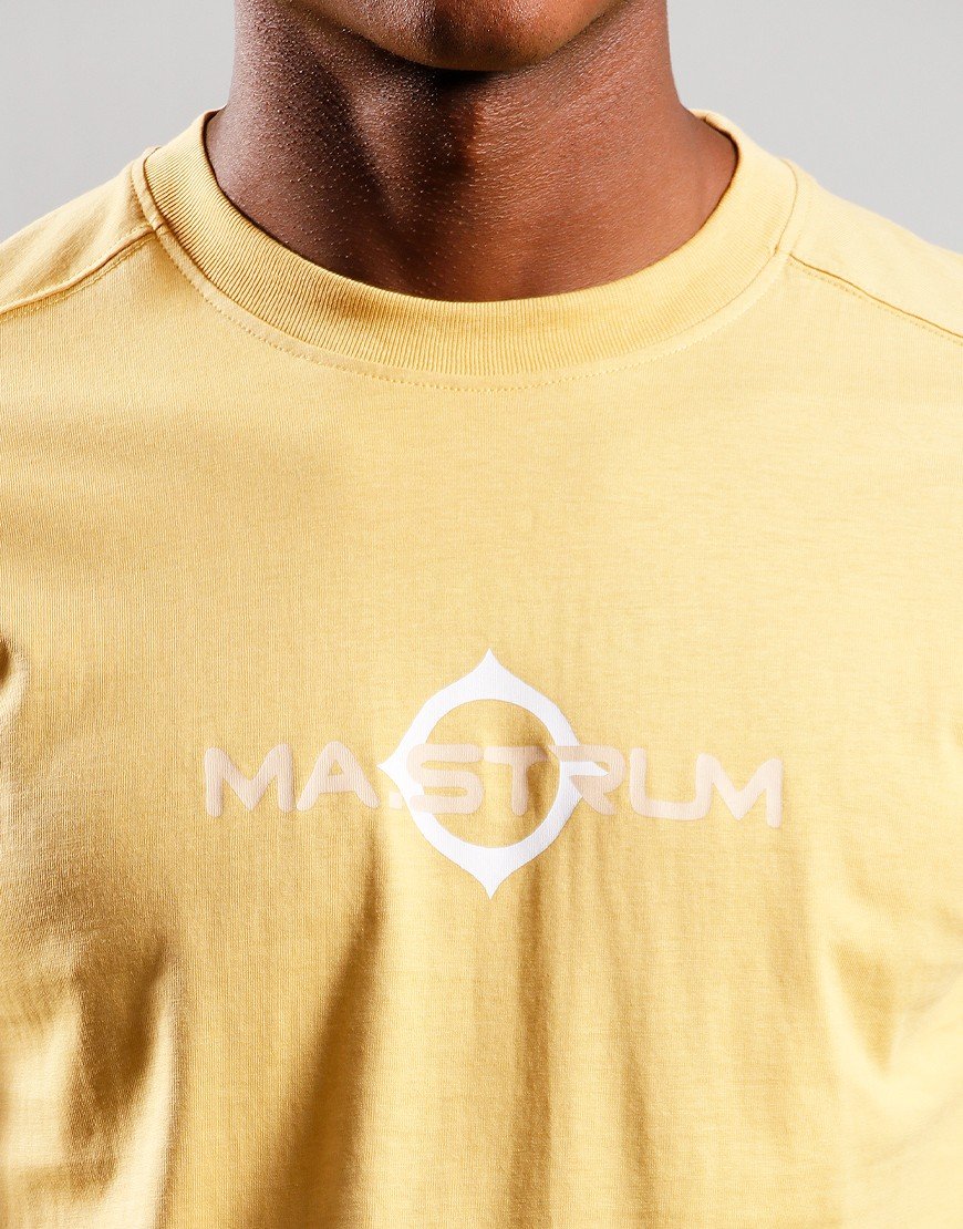 MA.Strum Logo Print T-shirt Desert Sand - Terraces Menswear
