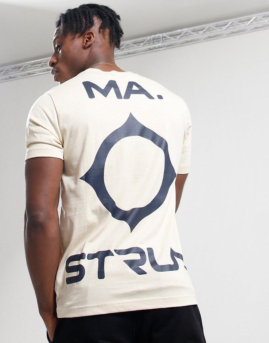 MA.Strum Back Logo T-shirt Ash/Navy - Terraces Menswear