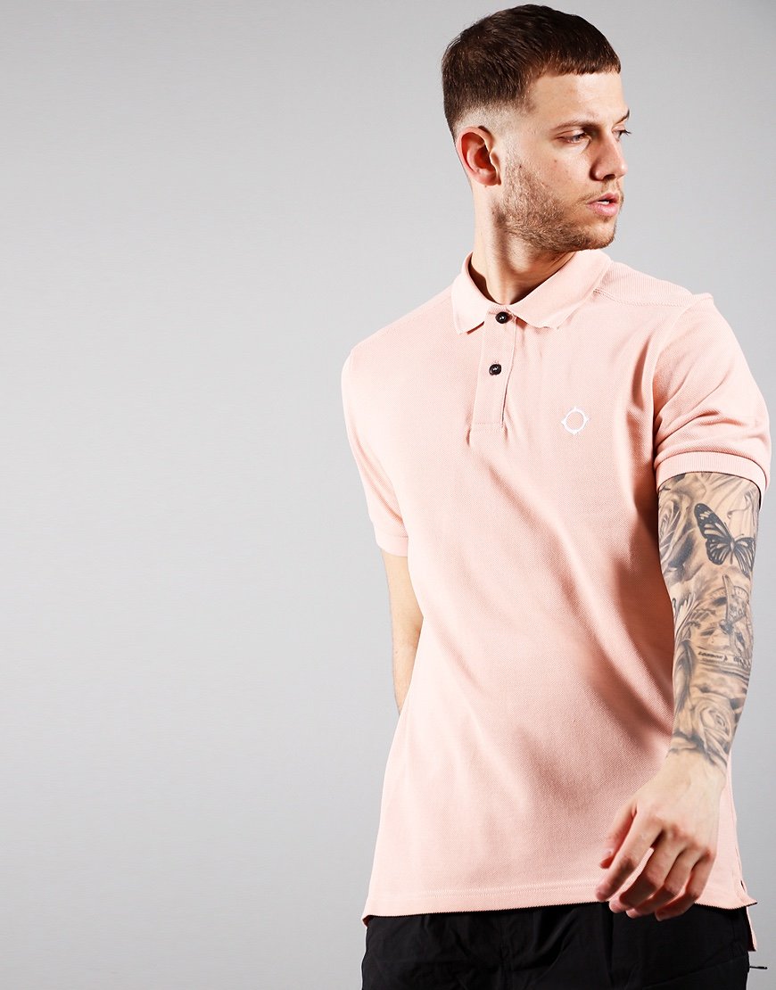 MA.Strum Short Sleeved Pique Polo Shirt Oil Slick - Terraces Menswear