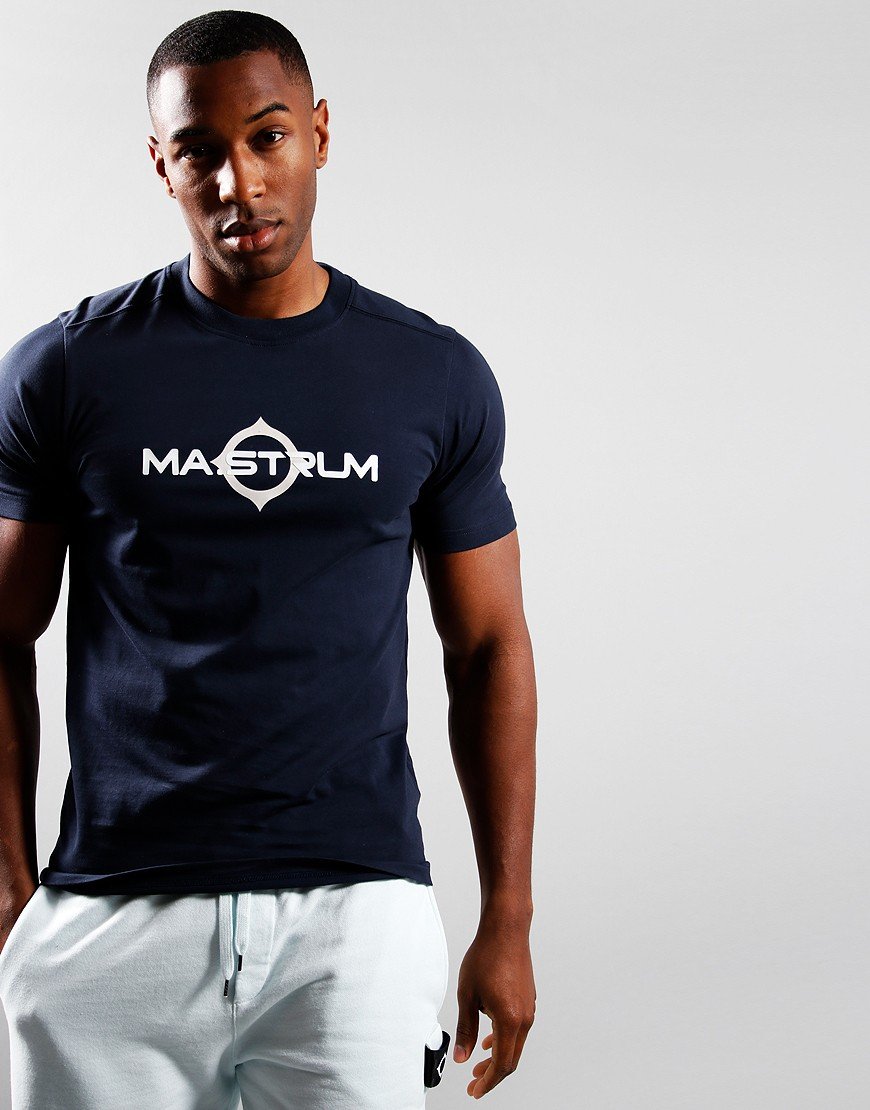 MA.Strum Logo T-Shirt Ink Navy - Terraces Menswear