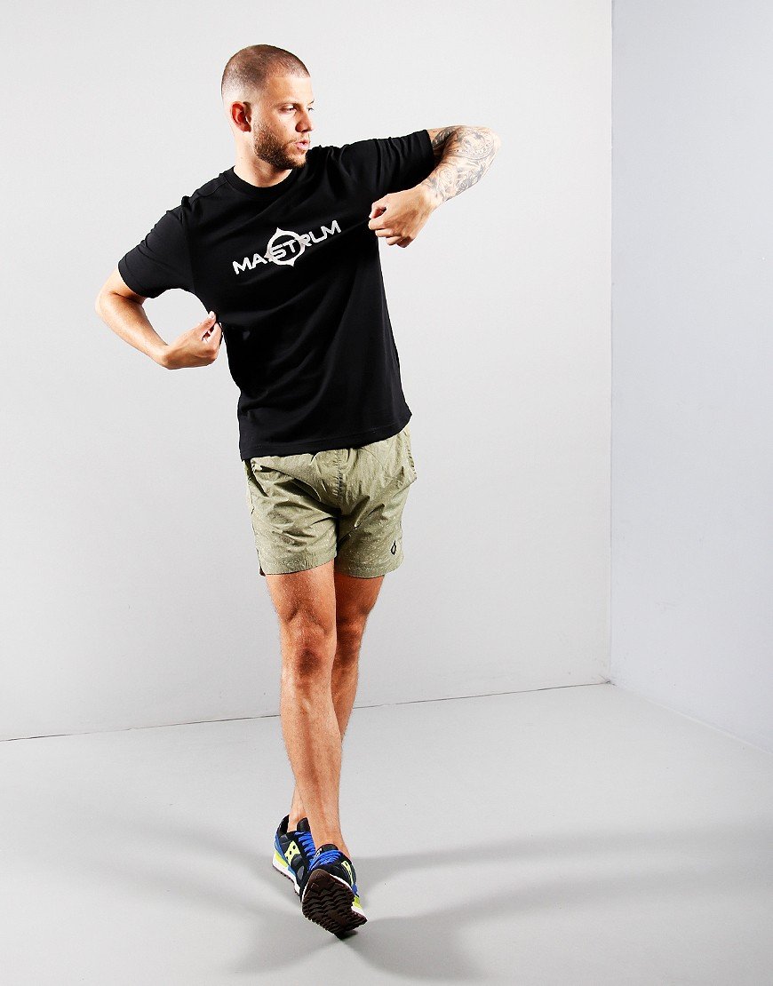 MA.Strum Logo T-Shirt Jet Black - Terraces Menswear