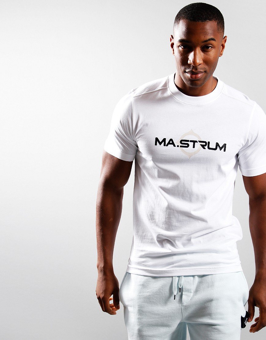 MA.Strum Logo T-Shirt Optic White - Terraces Menswear