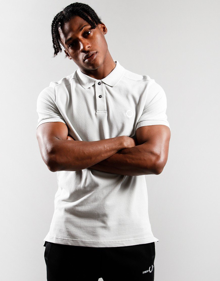 MA.Strum Short Sleeve Pique Polo Shirt Grey Violet - Terraces Menswear