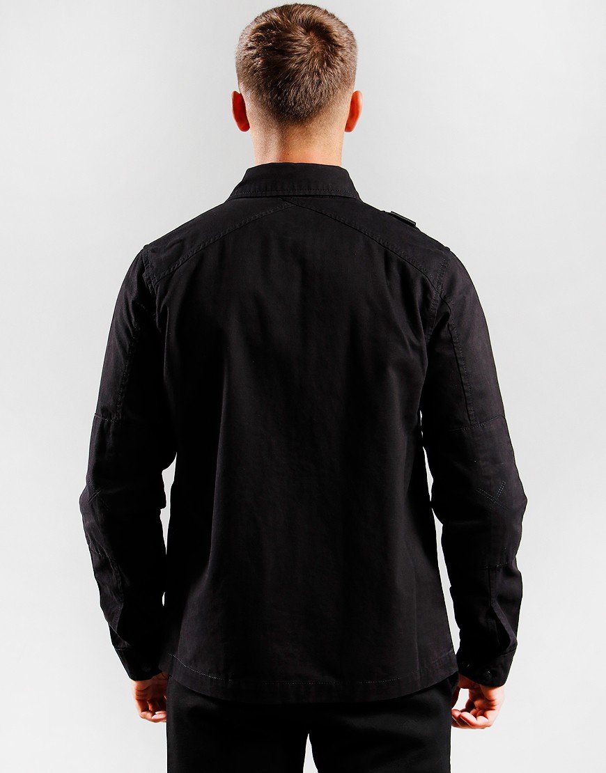 MA.Strum Two Pocket Overshirt Jet Black - Terraces Menswear