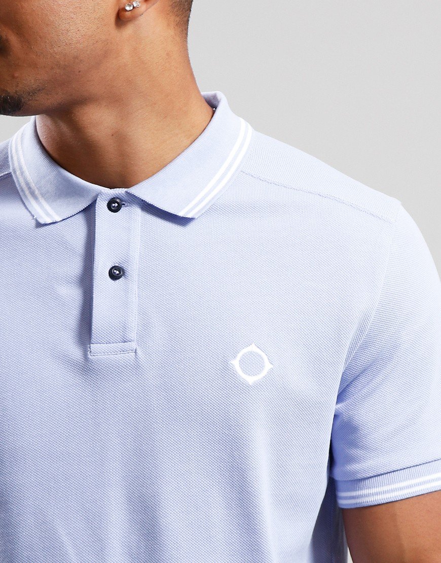 MA.Strum Double Tipped Polo Shirt Lavender - Terraces Menswear