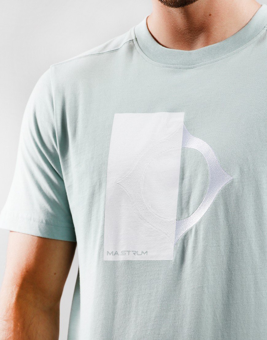 MA.Strum Block Print Logo T-shirt Sea Green - Terraces Menswear