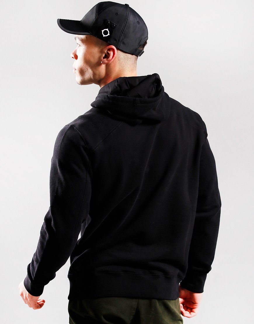 MA.Strum Embossed Compass Overhead Sweat Jet Black - Terraces Menswear