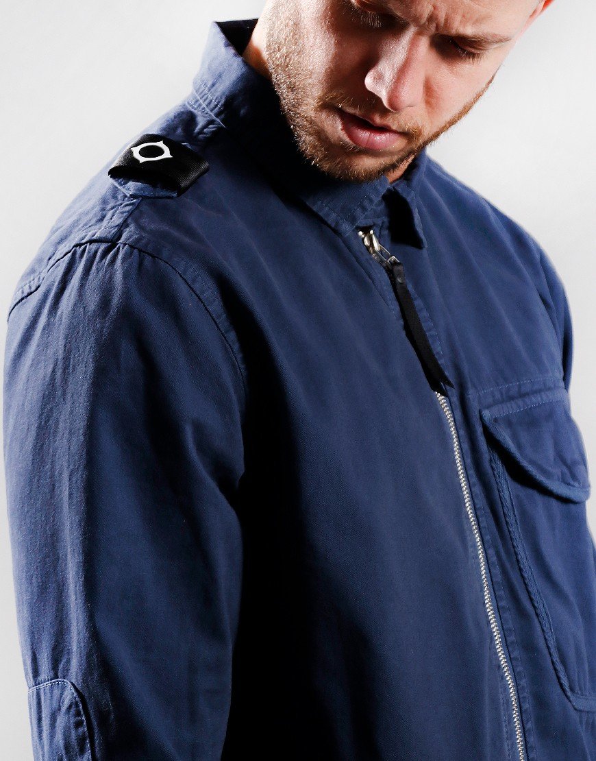 MA.Strum GD Zip Front Overshirt Ink Navy - Terraces Menswear