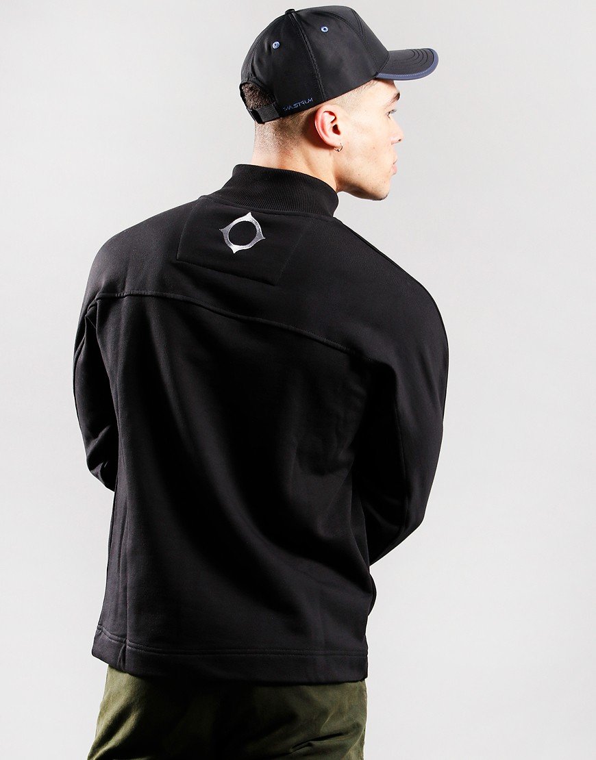 MA.Strum Heavy Weight Funnel Sweat Jet Black - Terraces Menswear