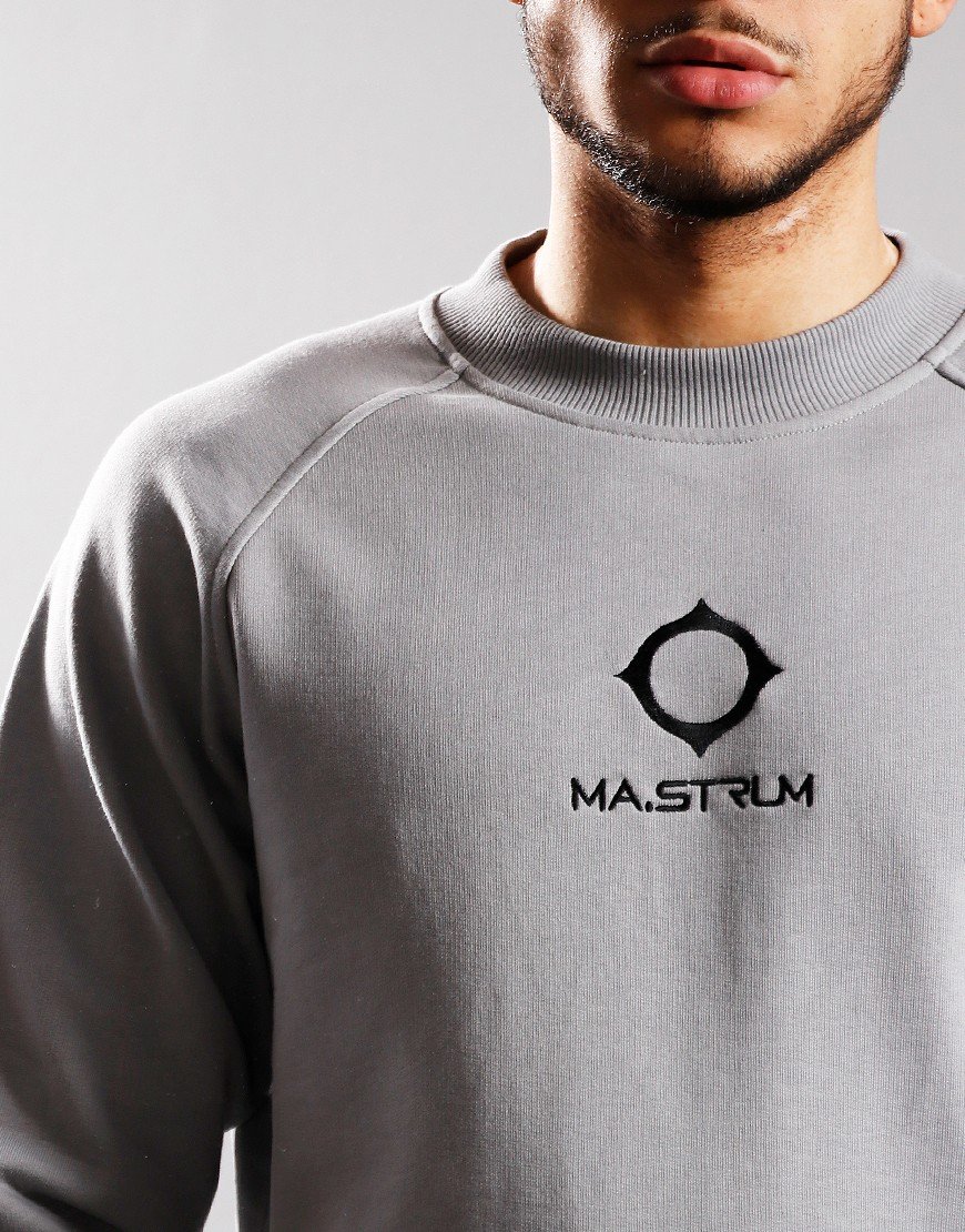 MA.Strum Heavy Weight Crew Sweat Quick Silver - Terraces Menswear