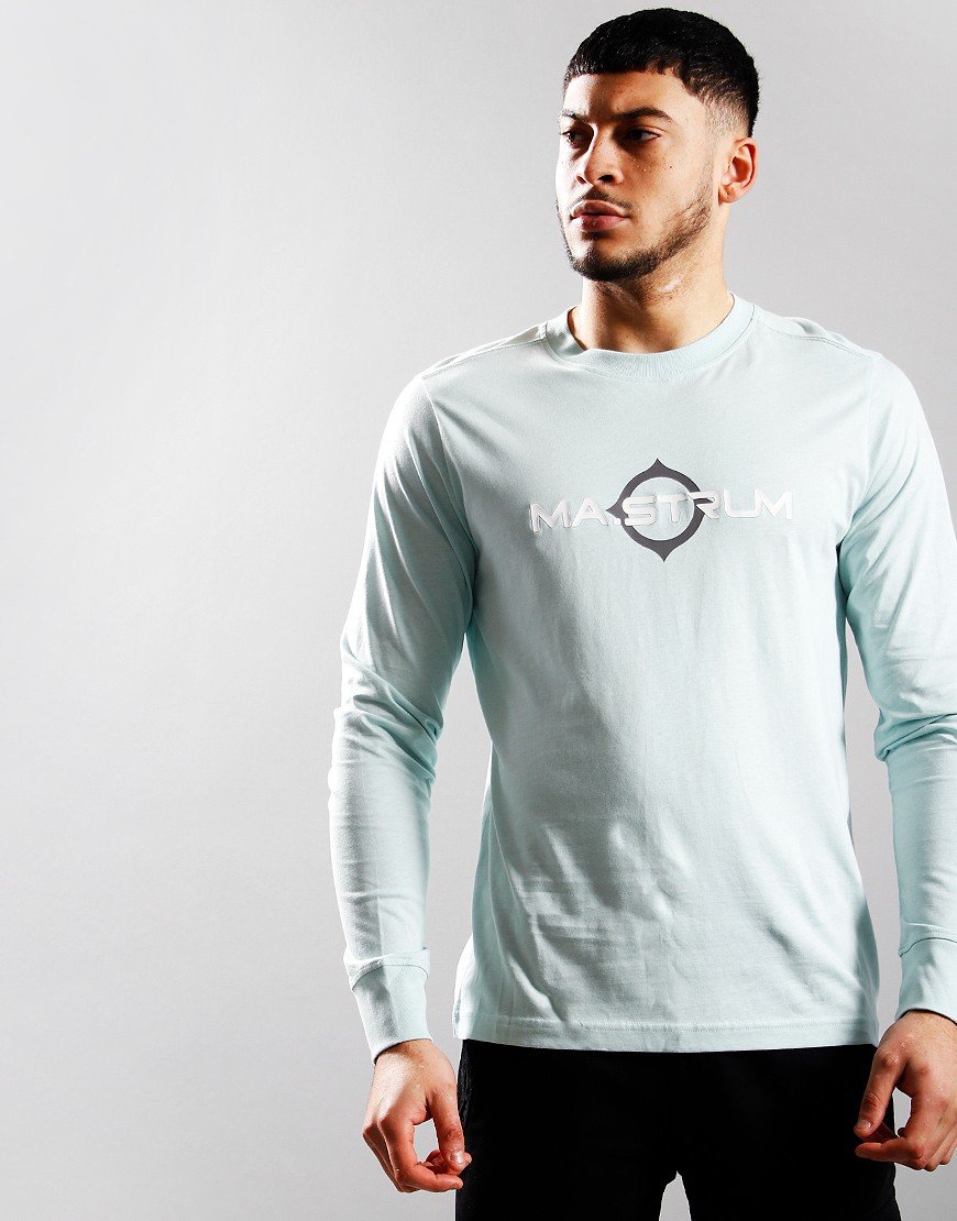 MA.Strum Logo Long Sleeve T-Shirt Mist - Terraces Menswear