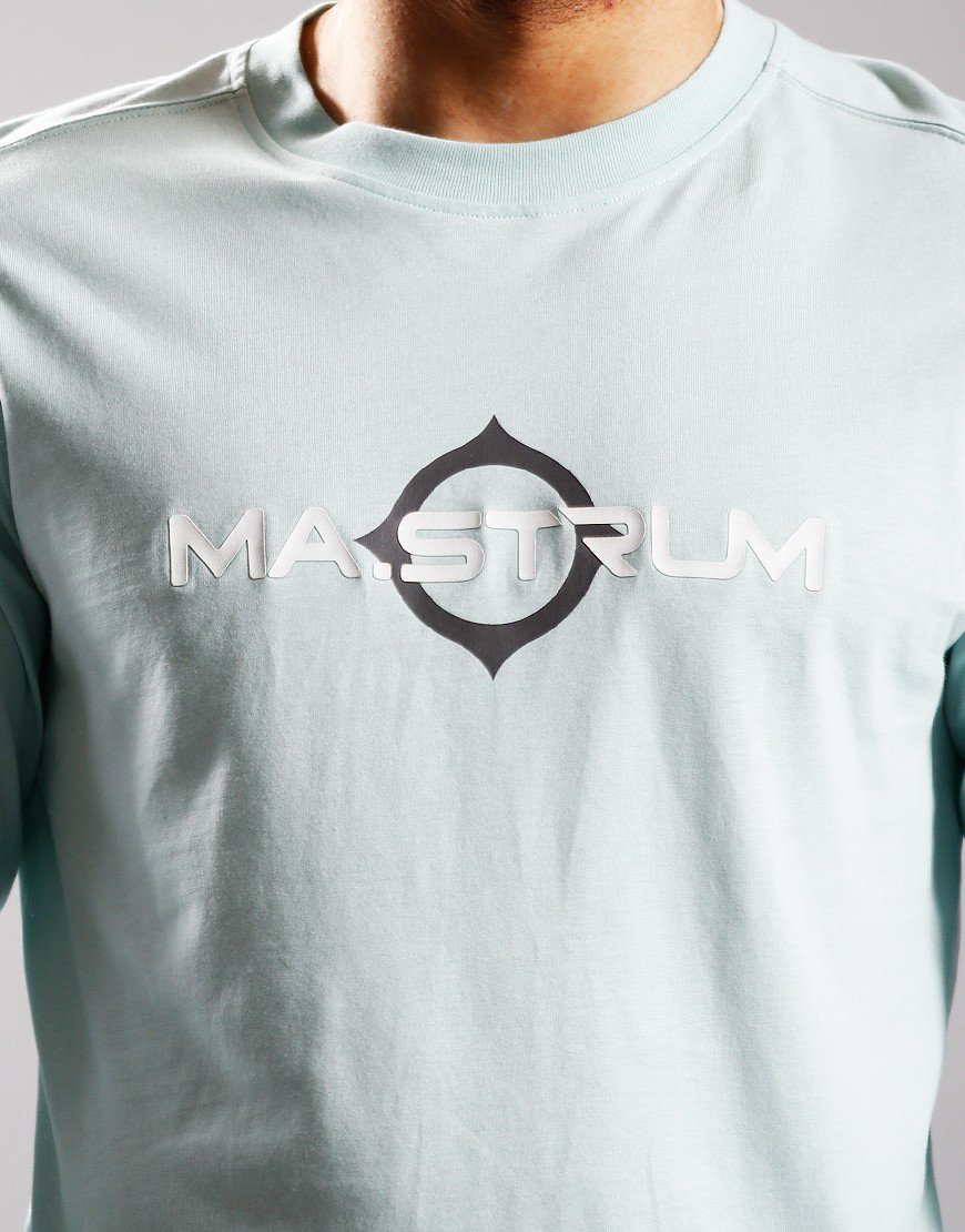 MA.Strum Logo Long Sleeve T-Shirt Mist - Terraces Menswear
