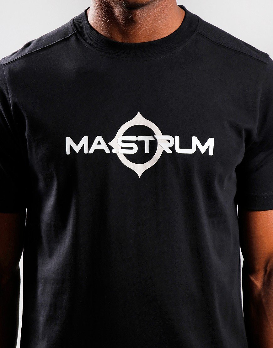 MA.Strum Short Sleeve Logo T-Shirt Black - Terraces Menswear