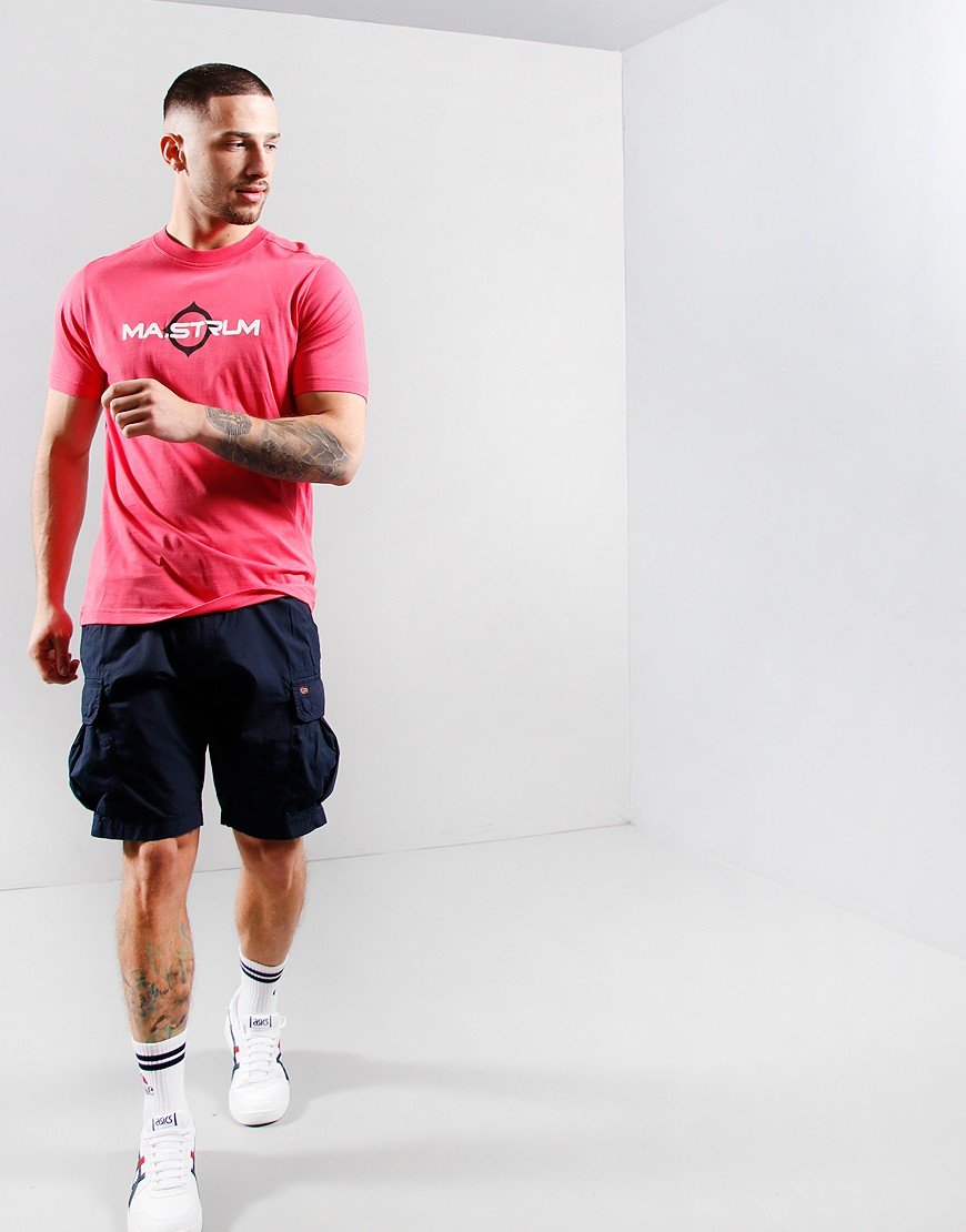 MA.Strum Logo T-shirt Fuchsia - Terraces Menswear