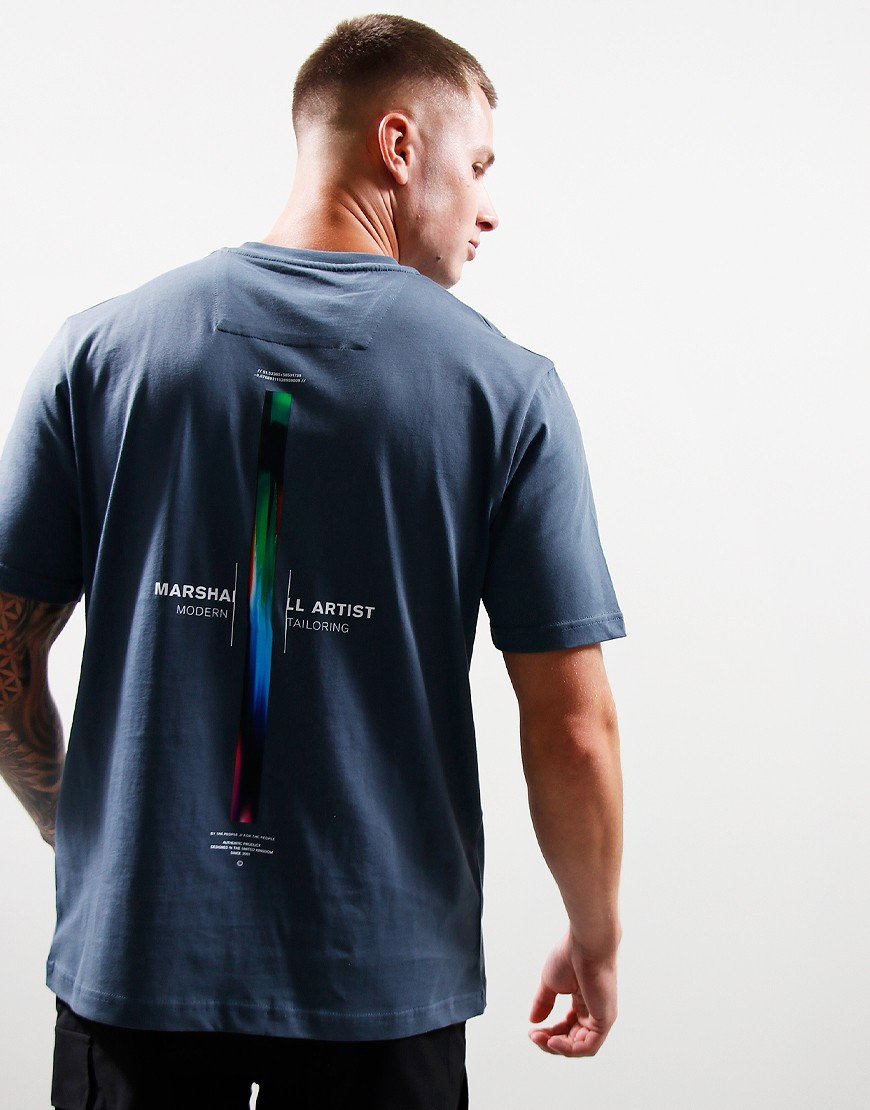 Marshall Artist Slipstream T-shirt Slate Blue - Terraces Menswear