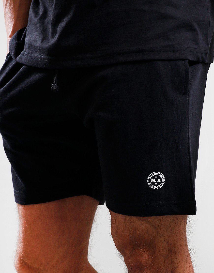 Marshall Artist Print Logo Shorts Black - Terraces Menswear